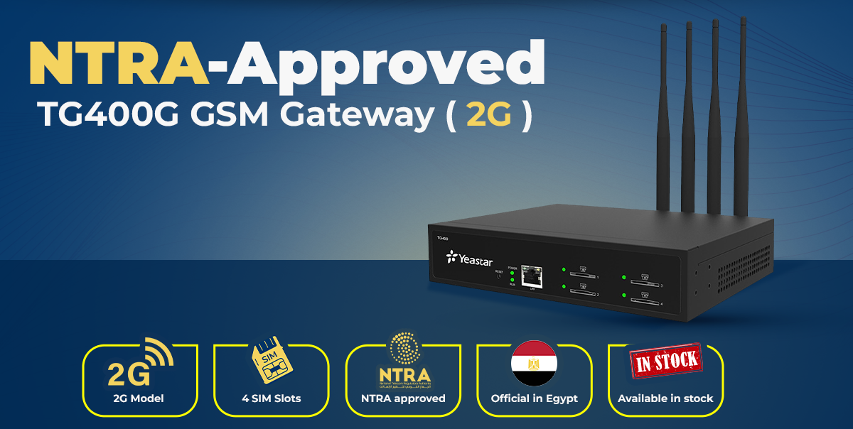 Yeastar TG400 GSM Gateway – NTRA Certified & Available in Egypt